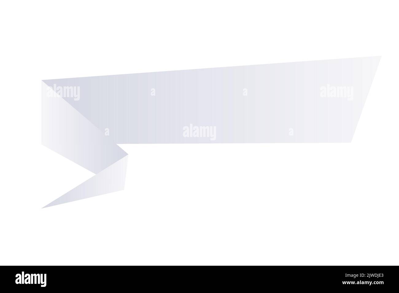 White blank folded ribbon banner Stock Vector Image & Art - Alamy