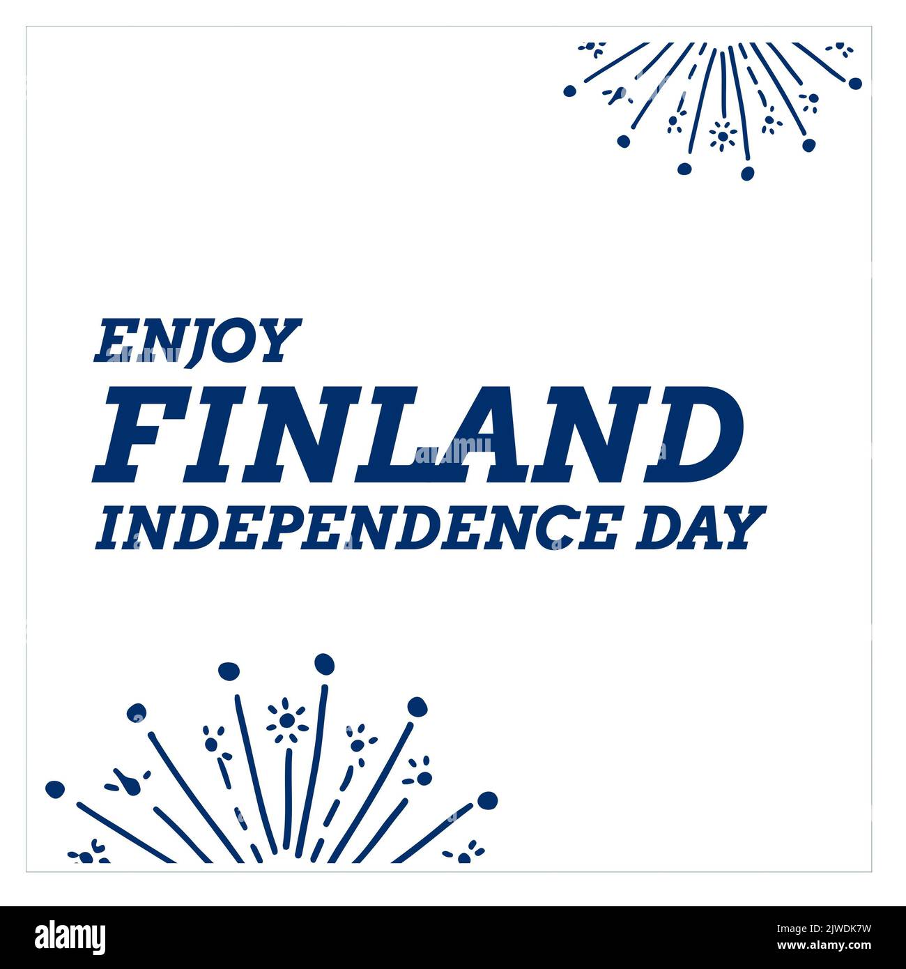 Illustration of enjoy finland independence day text with abstract ...