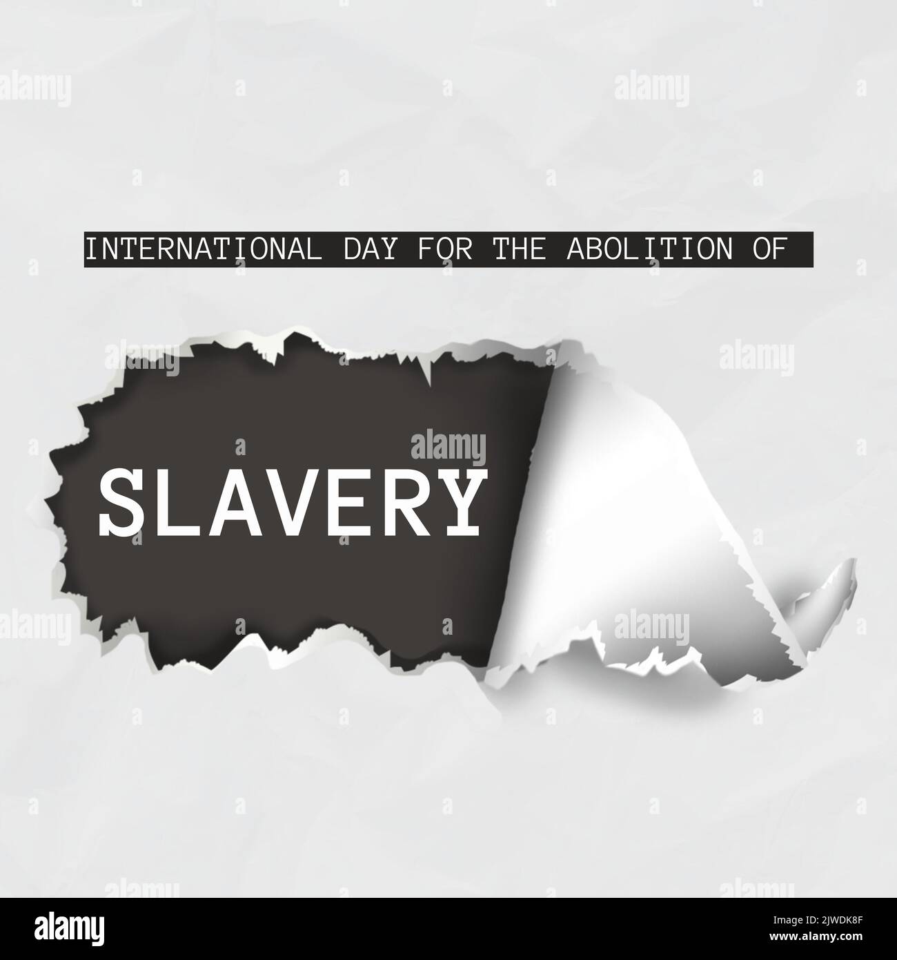 Illustration of international day for the abolition of slavery text ...
