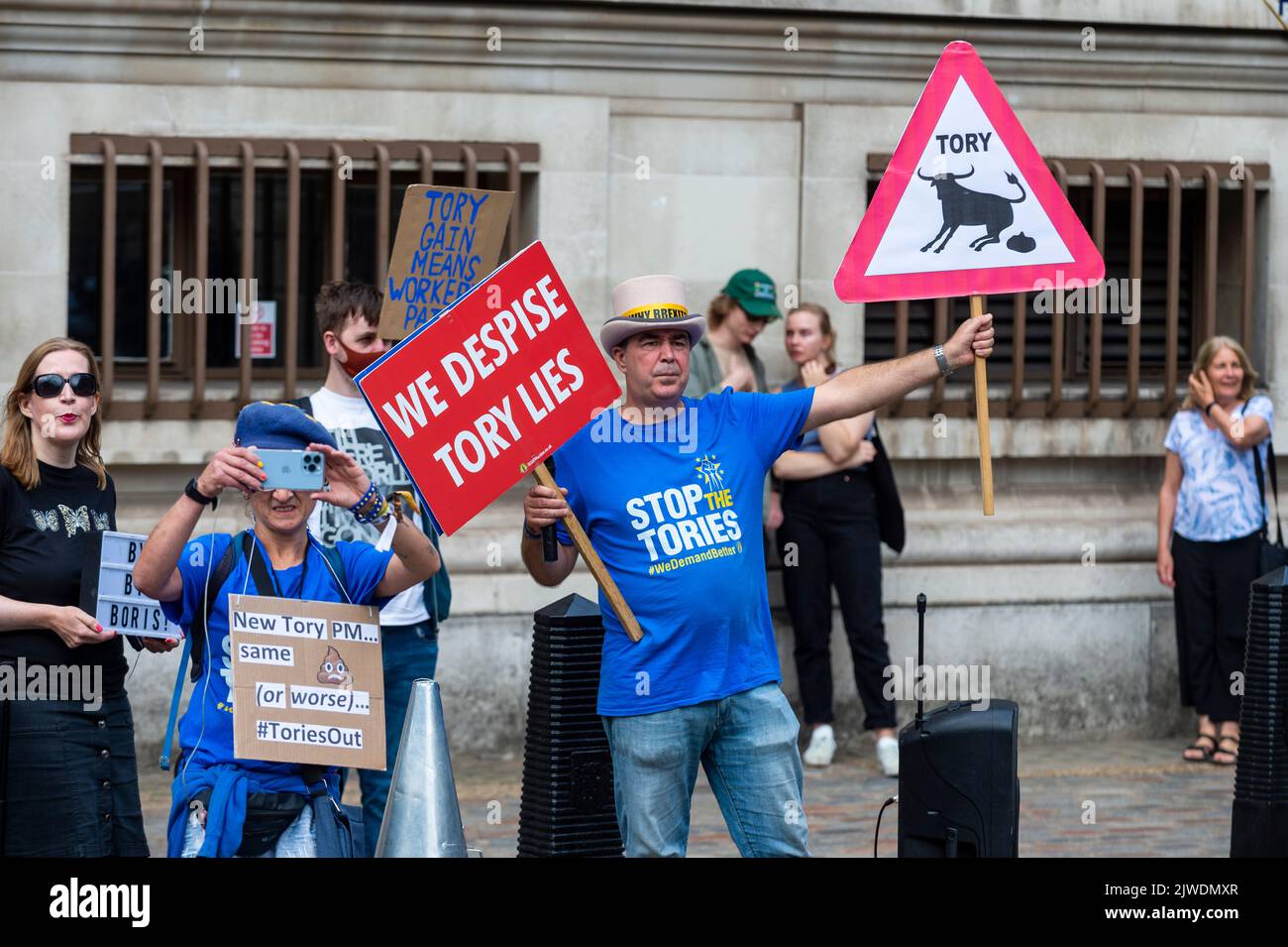 Protest outside queen elizabeth ii centre in london hi-res stock ...