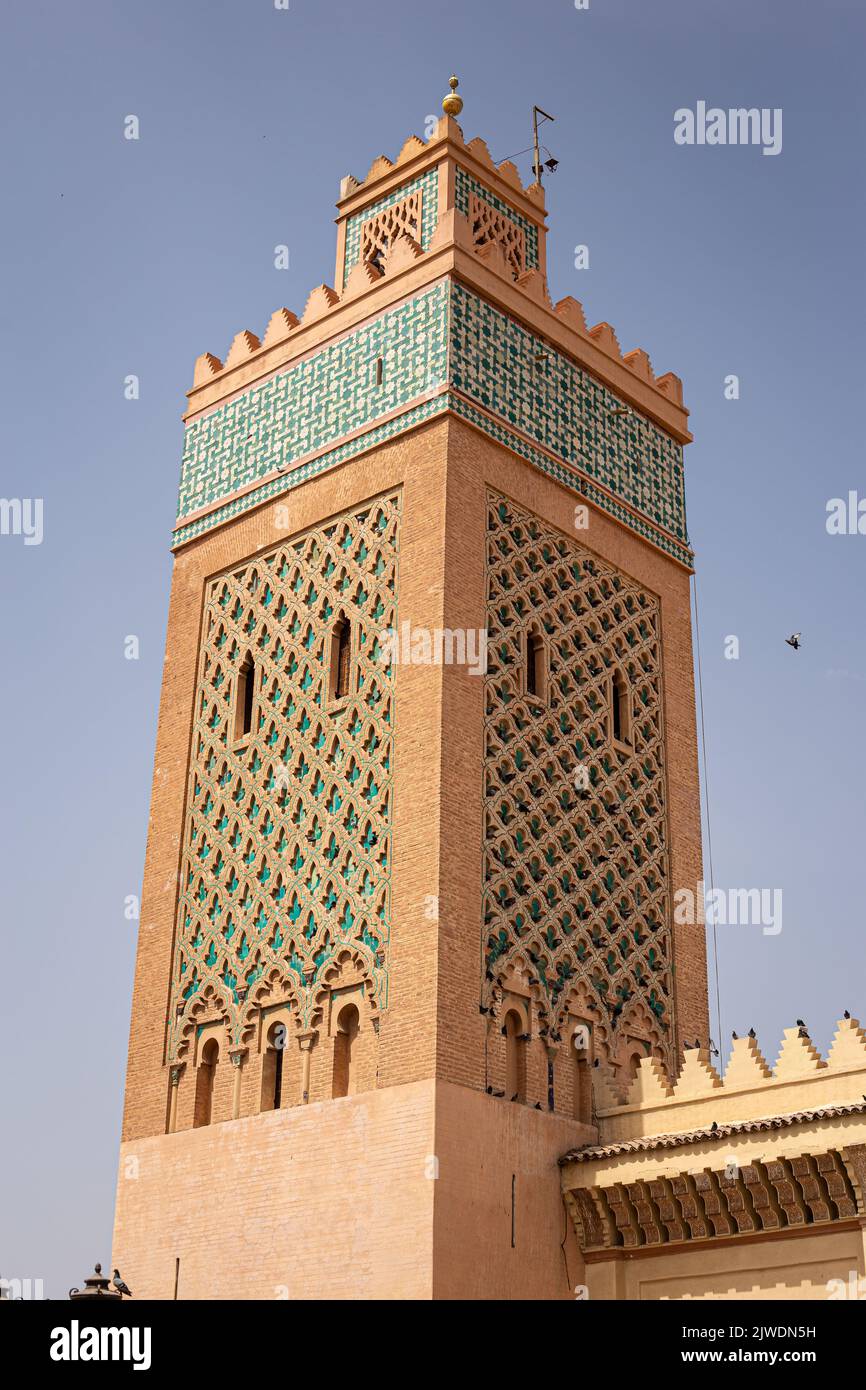 Koutoubia famous mosque ancient tower landmark in Marrakesh, Morocco on ...