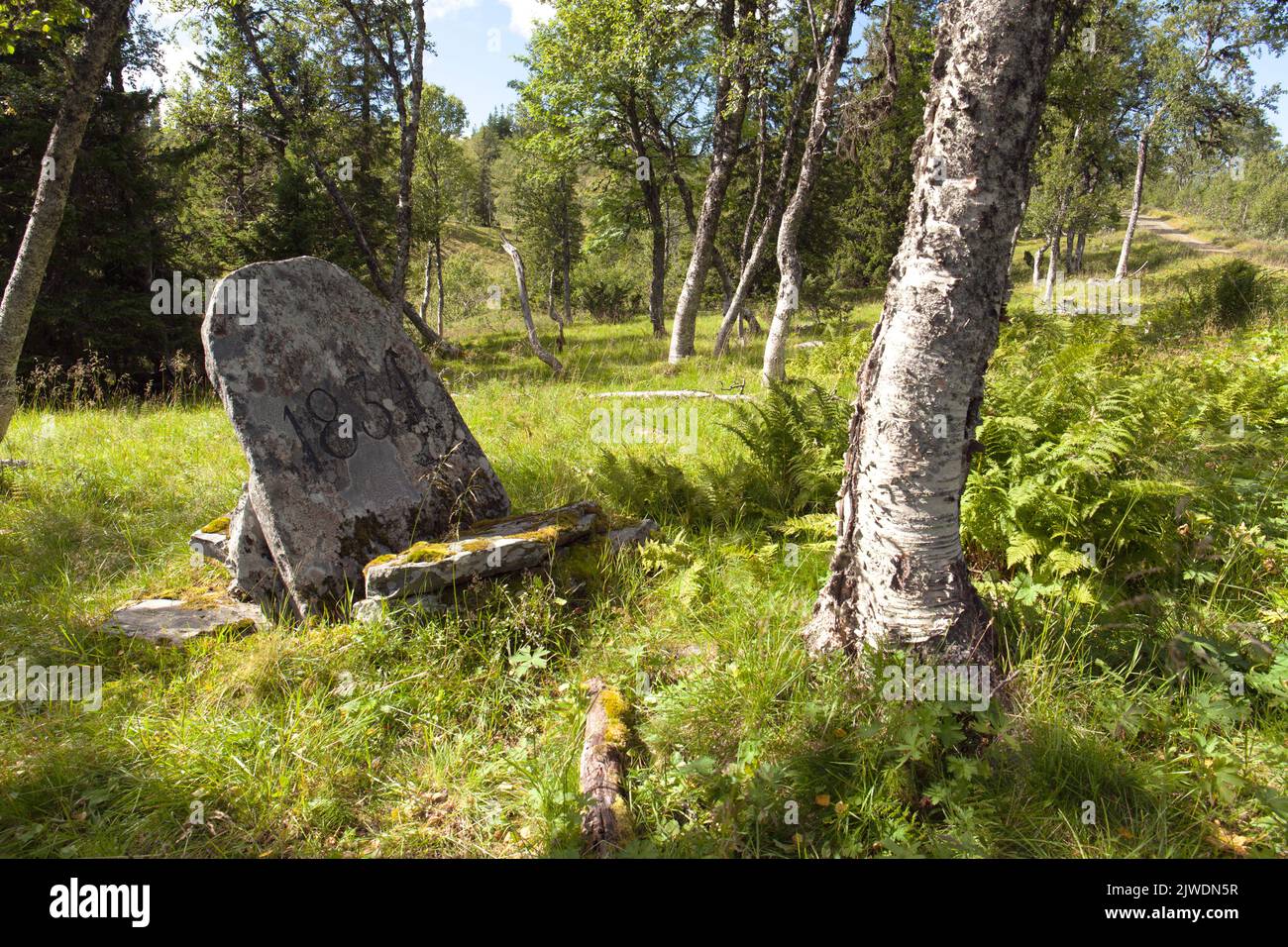 A landmark along the Pilgrim trail close to the Norwegian border. 1834 ...