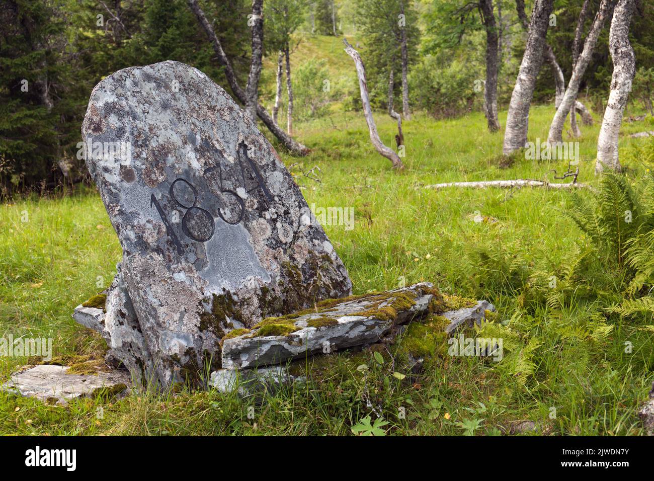 A landmark along the Pilgrim trail close to the Norwegian border. 1834 ...