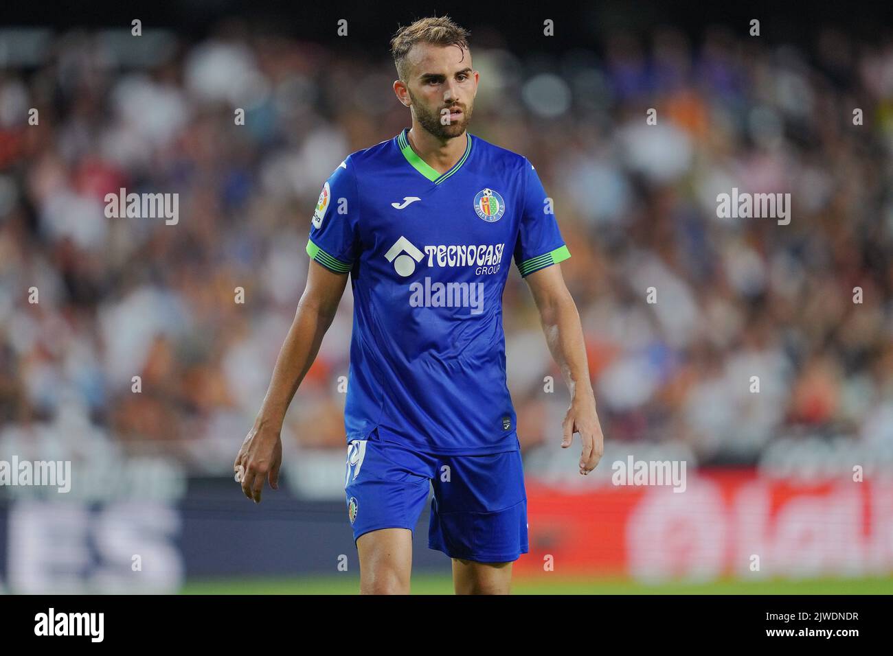 Borja Mayoral of Getafe CF during the La Liga match between Valencia CF ...
