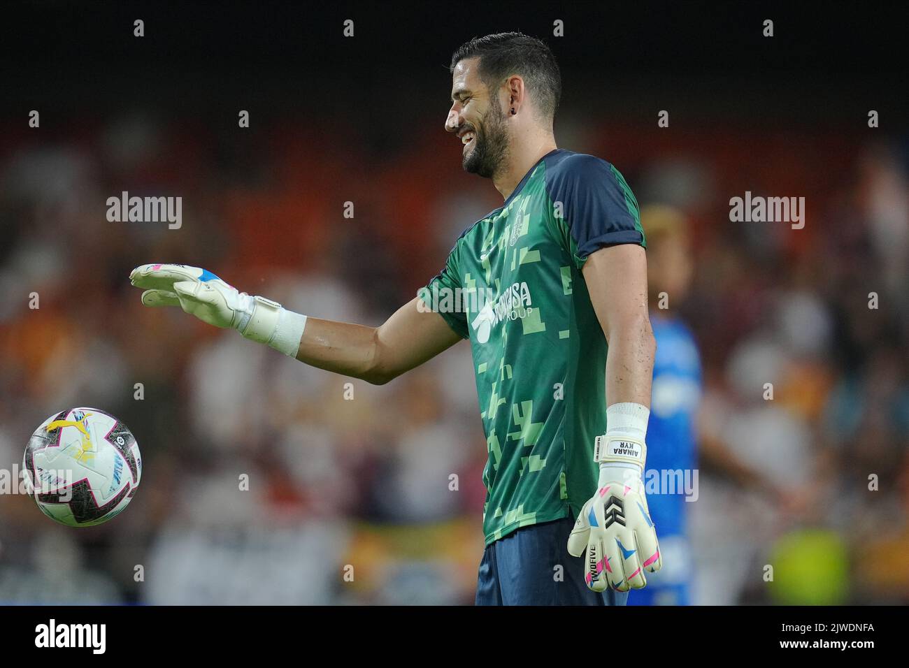 Kiko Casilla of Getafe CF during the La Liga match between Valencia CF ...