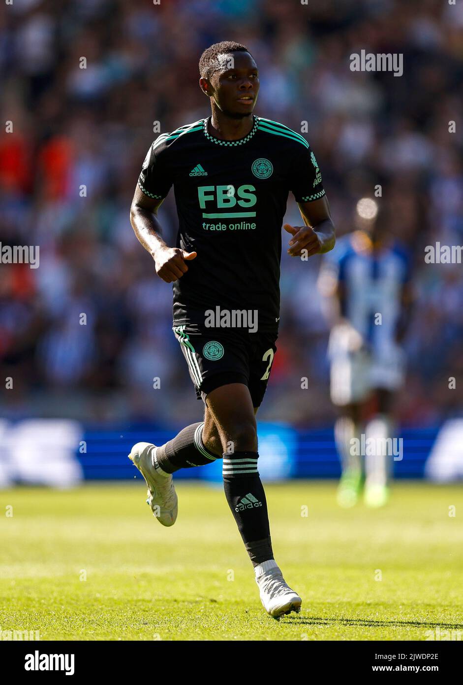 Leicester City's Patson Daka in action during the Premier League match ...