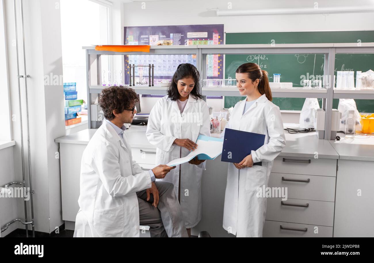 international group of scientists in laboratory Stock Photo - Alamy