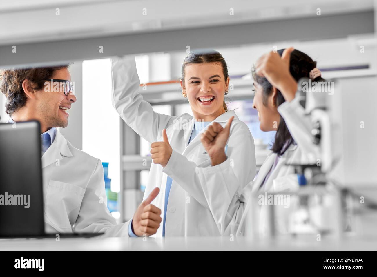 international group of scientists in laboratory Stock Photo - Alamy
