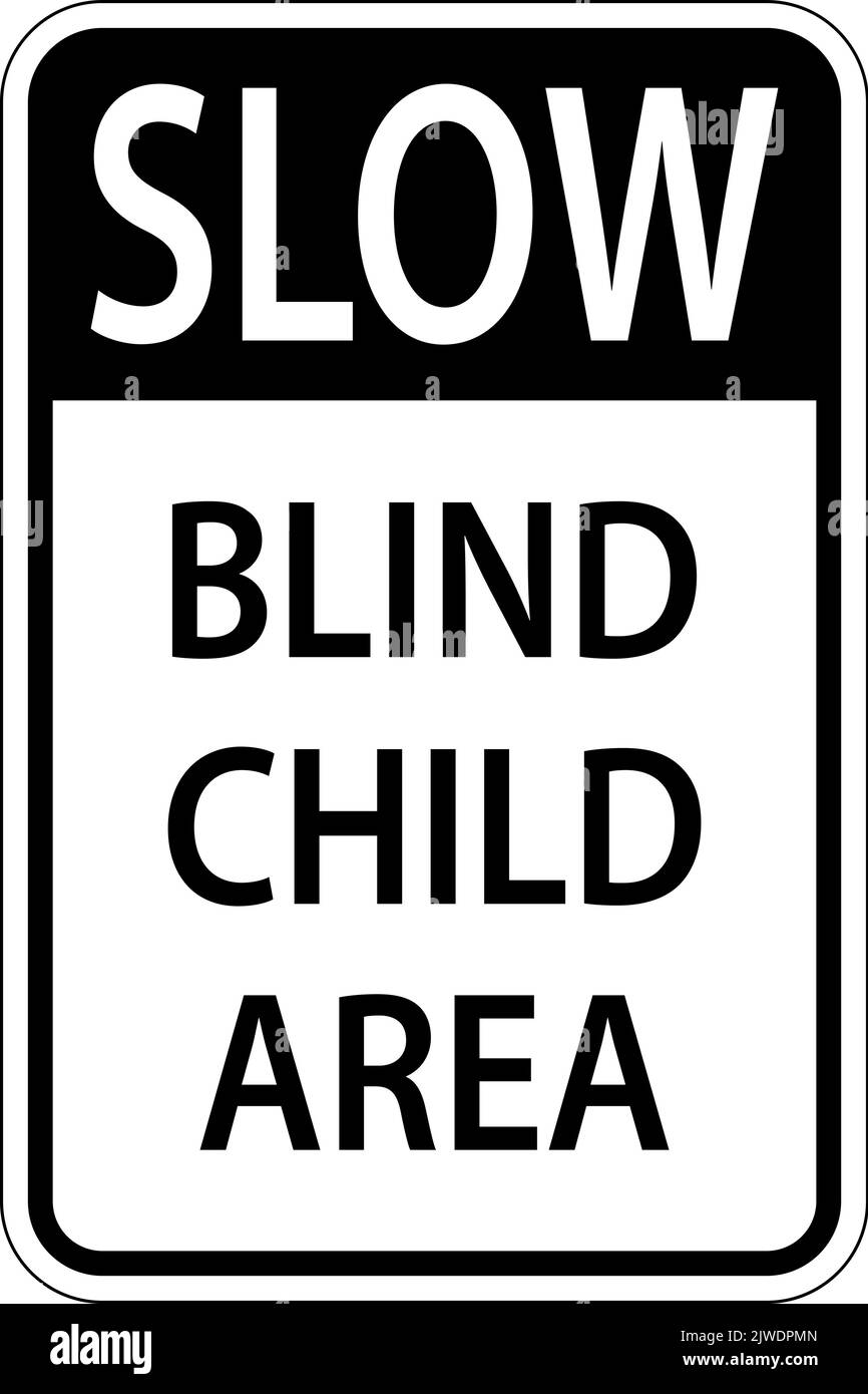 Road sign warning blind people hi-res stock photography and images - Alamy