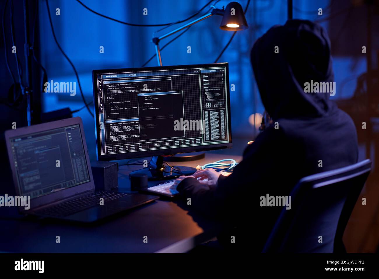 hacker using computer virus for cyber attack Stock Photo - Alamy