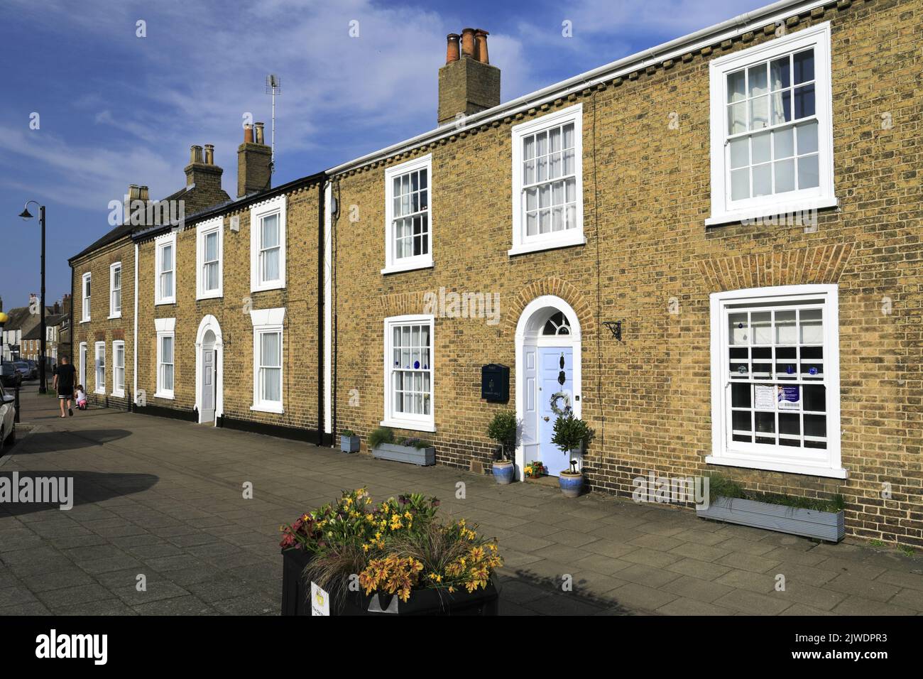 View of the high street, Chatteris town, Cambridgeshire, England, UK ...