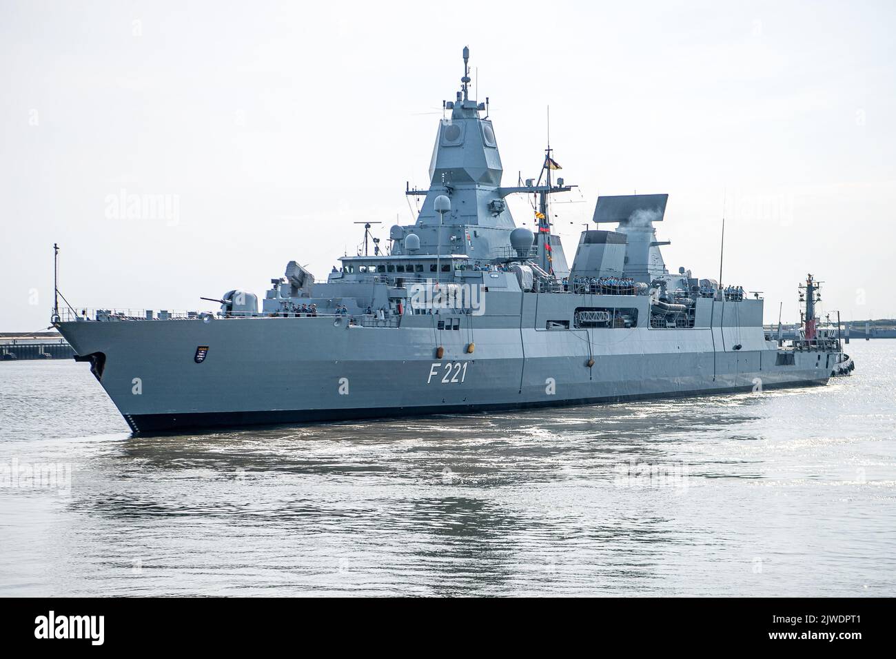 Wilhelmshaven, Germany. 05th Sep, 2022. The frigate "Hessen" sails out ...