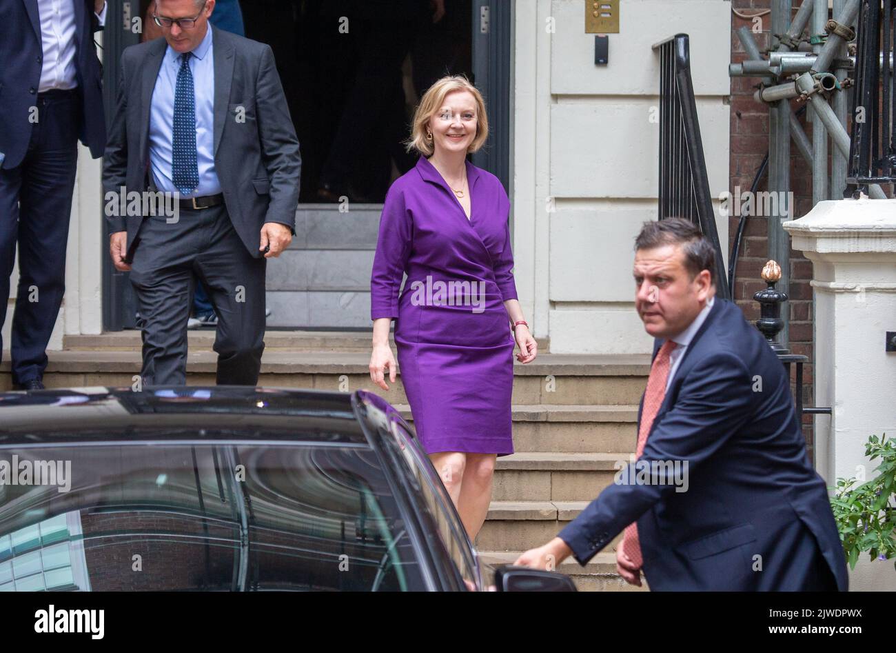 London, England, UK. 5th Sep, 2022. LIZ TRUSS is seen leaving ...