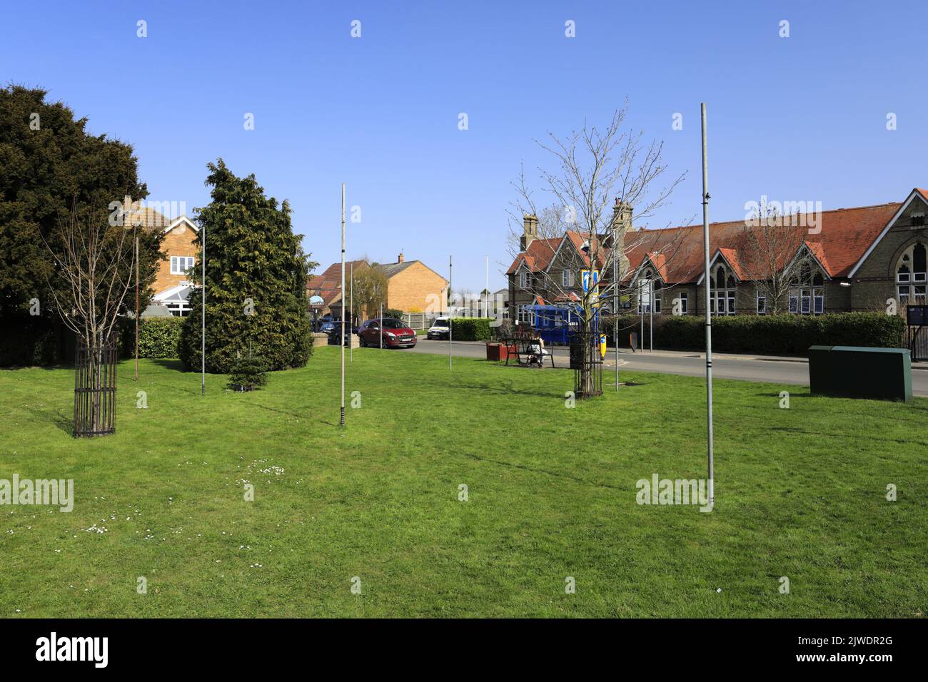 Summer view in Manea village, Cambridgeshire, England, UK Stock Photo ...