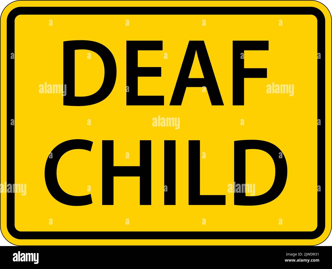 Deaf Child Sign On White Background Stock Vector Image & Art - Alamy