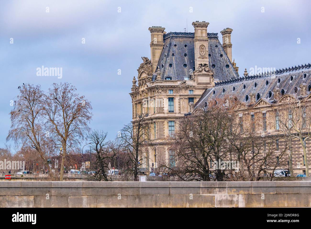 Exterior view louvre museum building, paris, france Stock Photo - Alamy