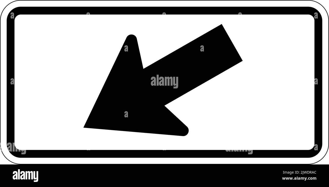 Diagonal Arrow Left Sign On White Background Stock Vector Image & Art ...