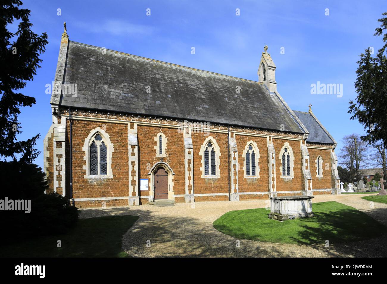 St Marys church, Welney village, Cambridgeshire, England, UK Stock ...