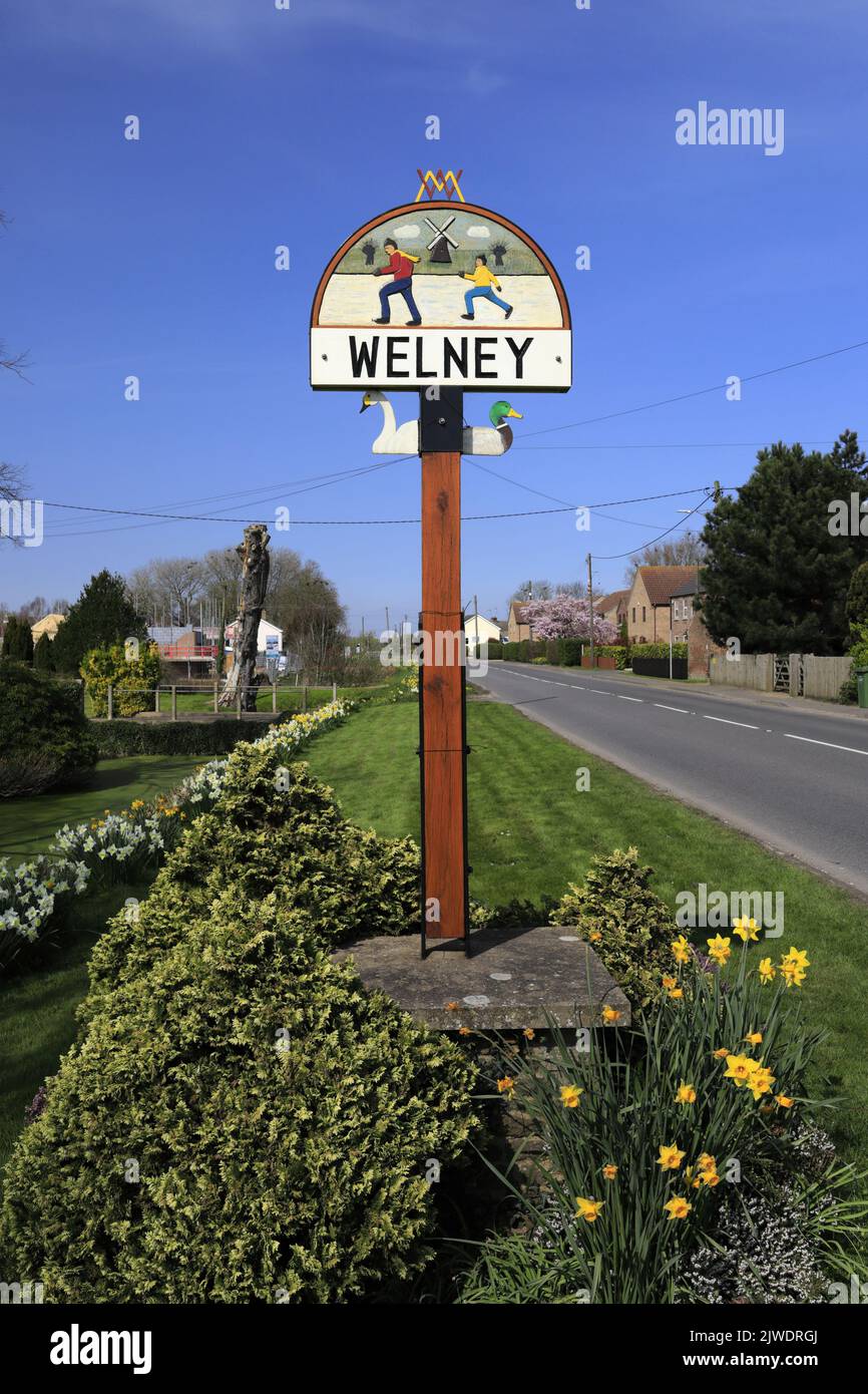 Spring view in Welney village, Cambridgeshire, England, UK Stock Photo ...