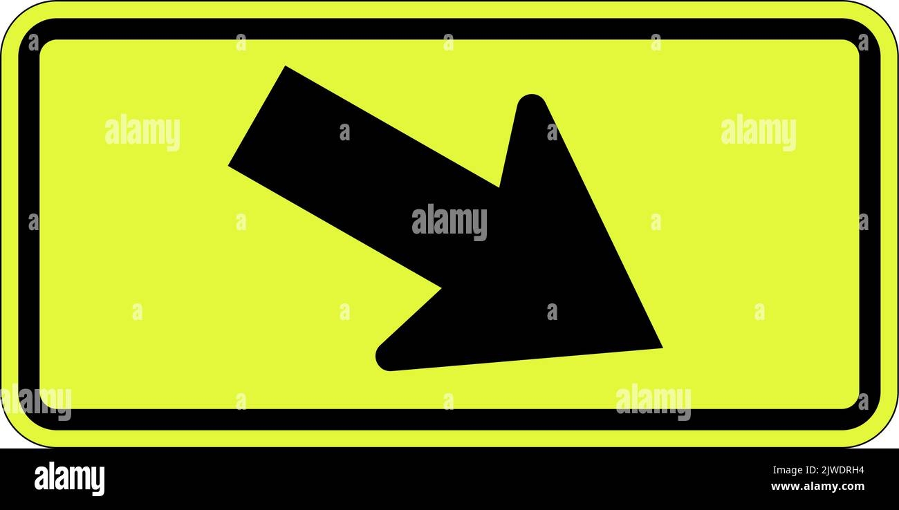 Diagonal Arrow Right Sign On White Background Stock Vector Image & Art ...