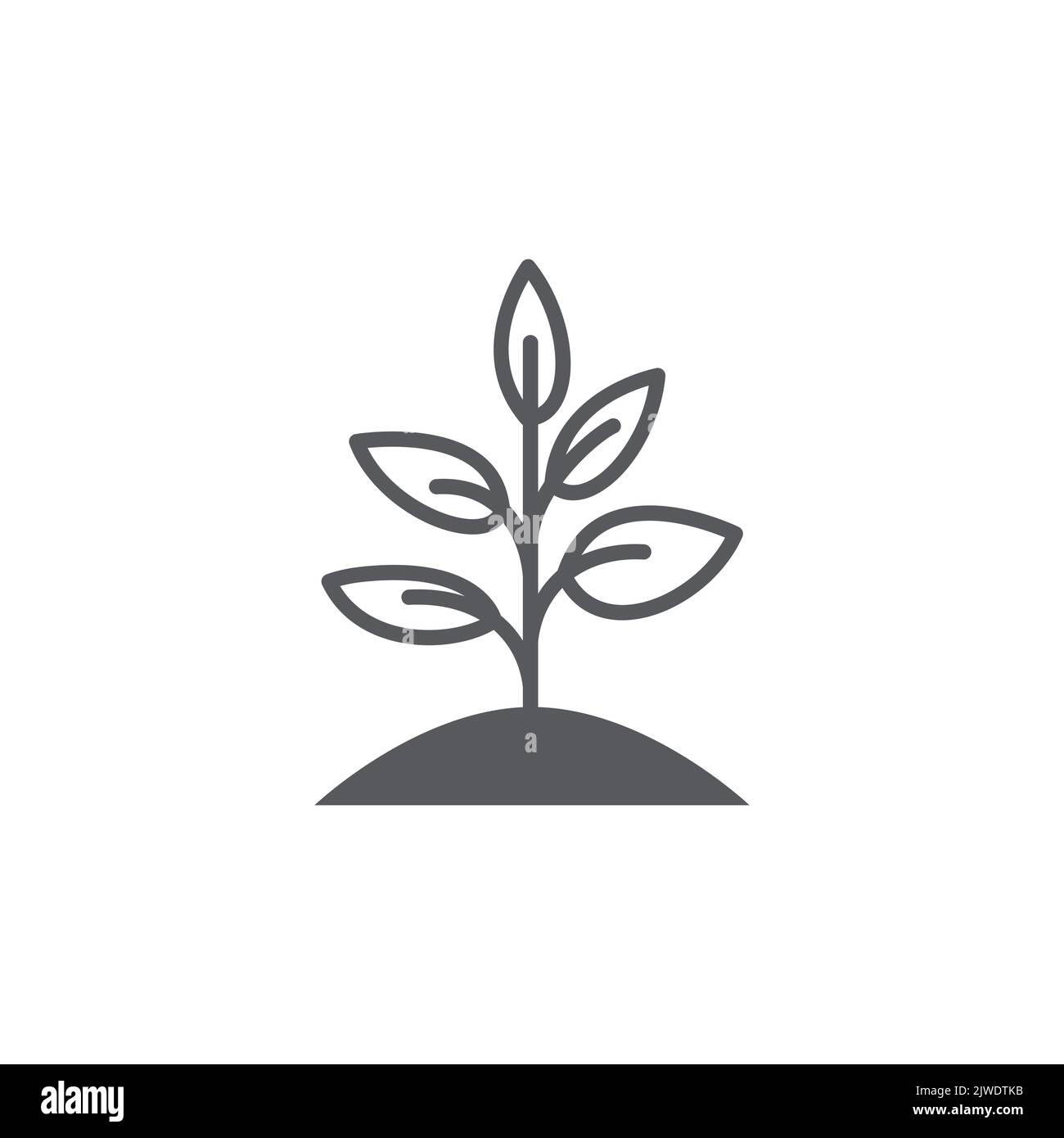 Plant icon design. Seed Sign symbol design. Seedling vector silhouette ...