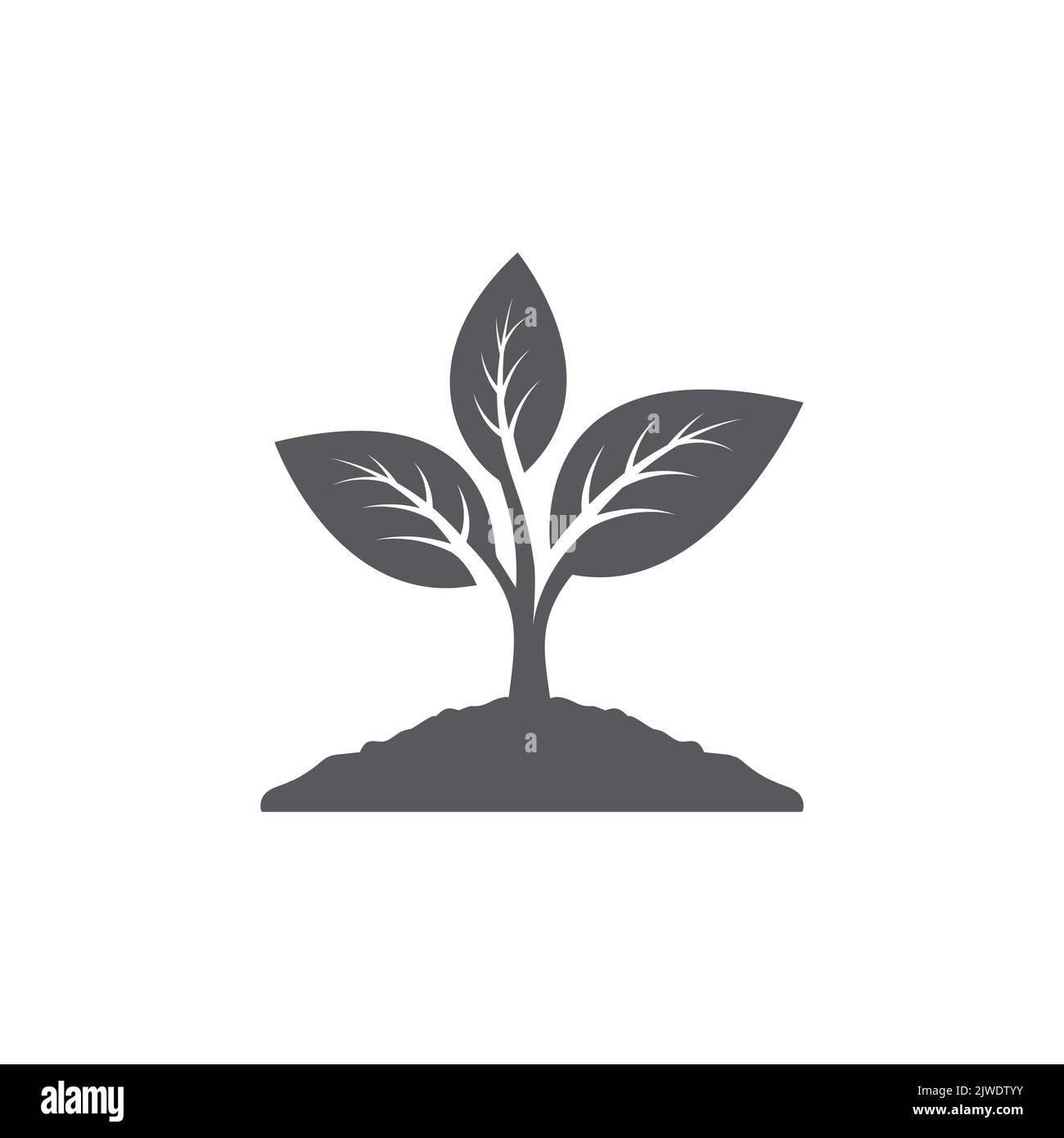 Plant icon design. Seed Sign symbol design. Seedling vector silhouette ...