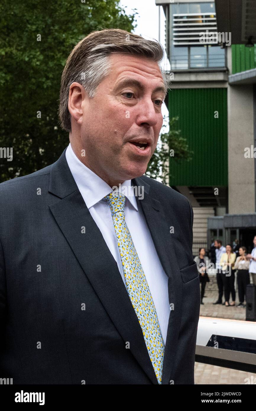 London, UK. 5 September 2022. Sir Graham Brady arrives at the Queen ...