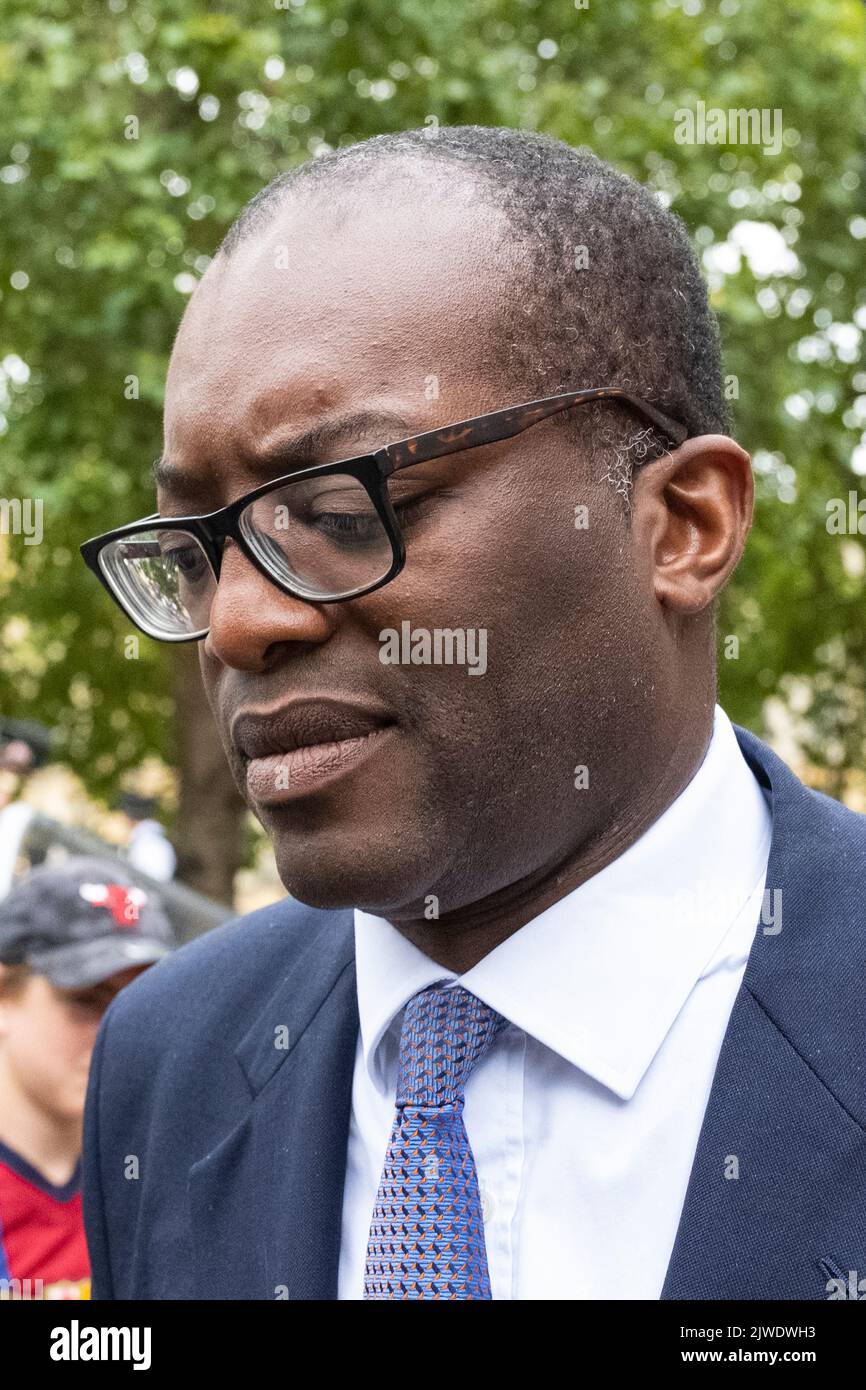 London, UK. 5 September 2022. Kwasi Kwarteng arrives at the Queen ...