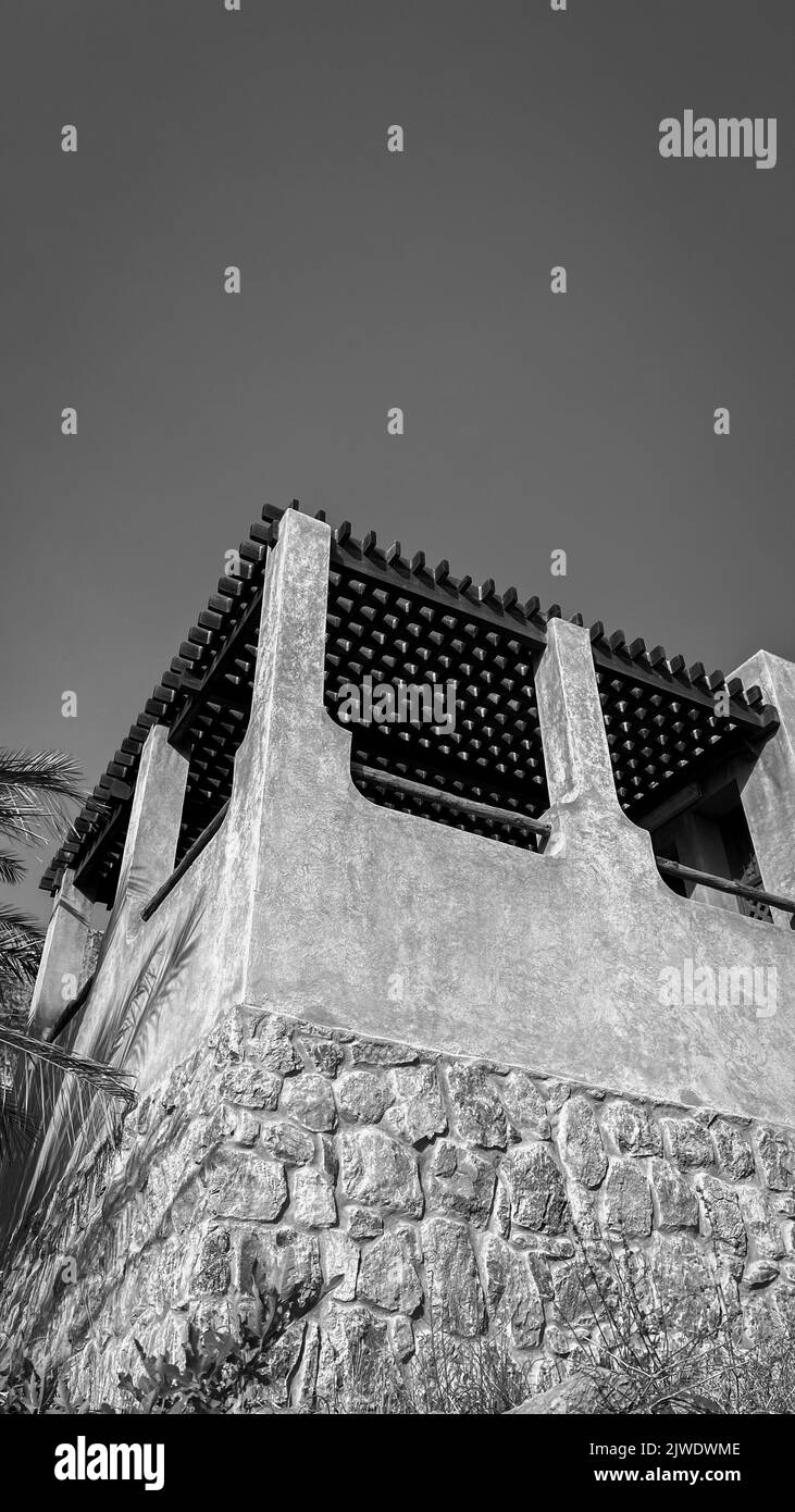 An old and cultural building, heritage in black and white Stock Photo ...