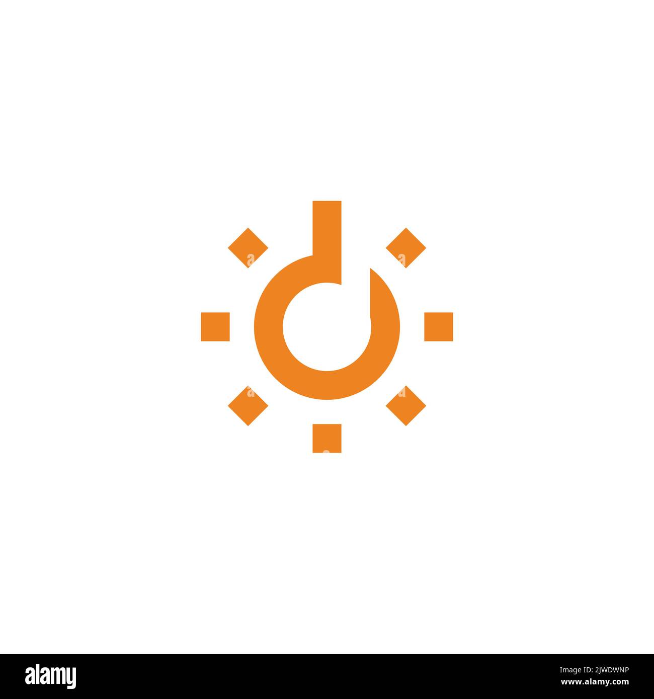 letter d dots sun symbol logo vector Stock Vector Image & Art - Alamy