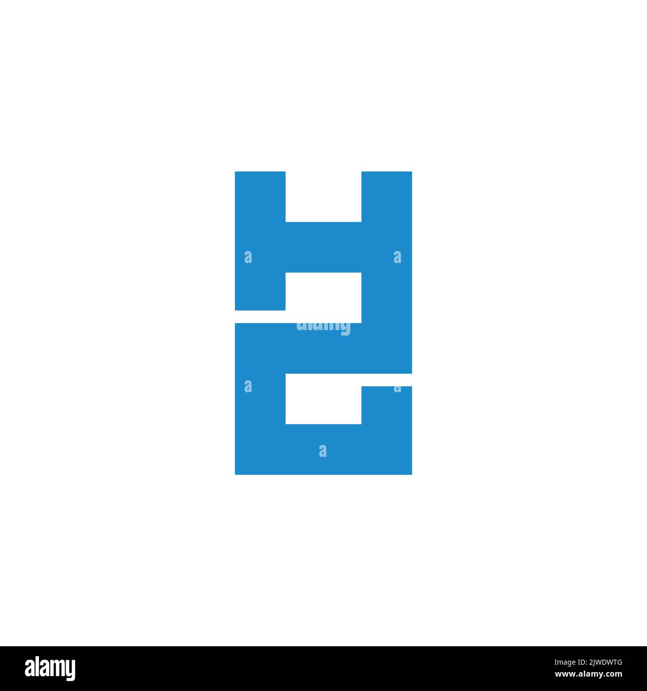letter h2 simple linked line geometric logo vector Stock Vector Image ...