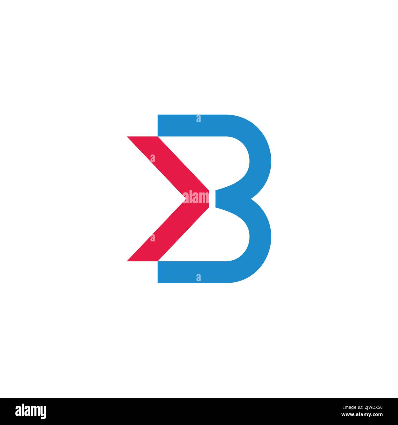 letter b colorful arrow geometric logo design vector Stock Vector Image ...