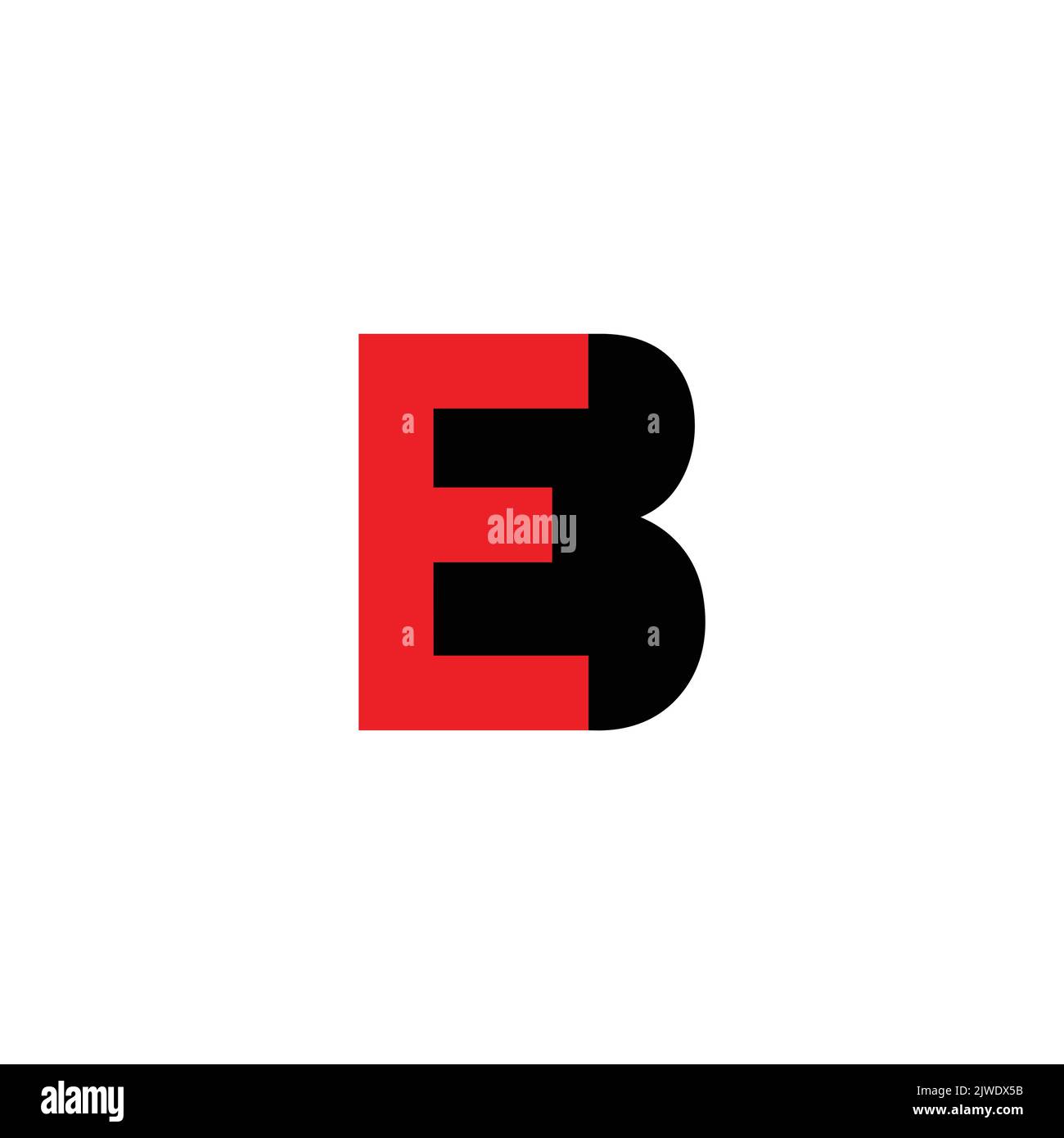 letter eb simple colorful shadow geometric logo vector Stock Vector ...