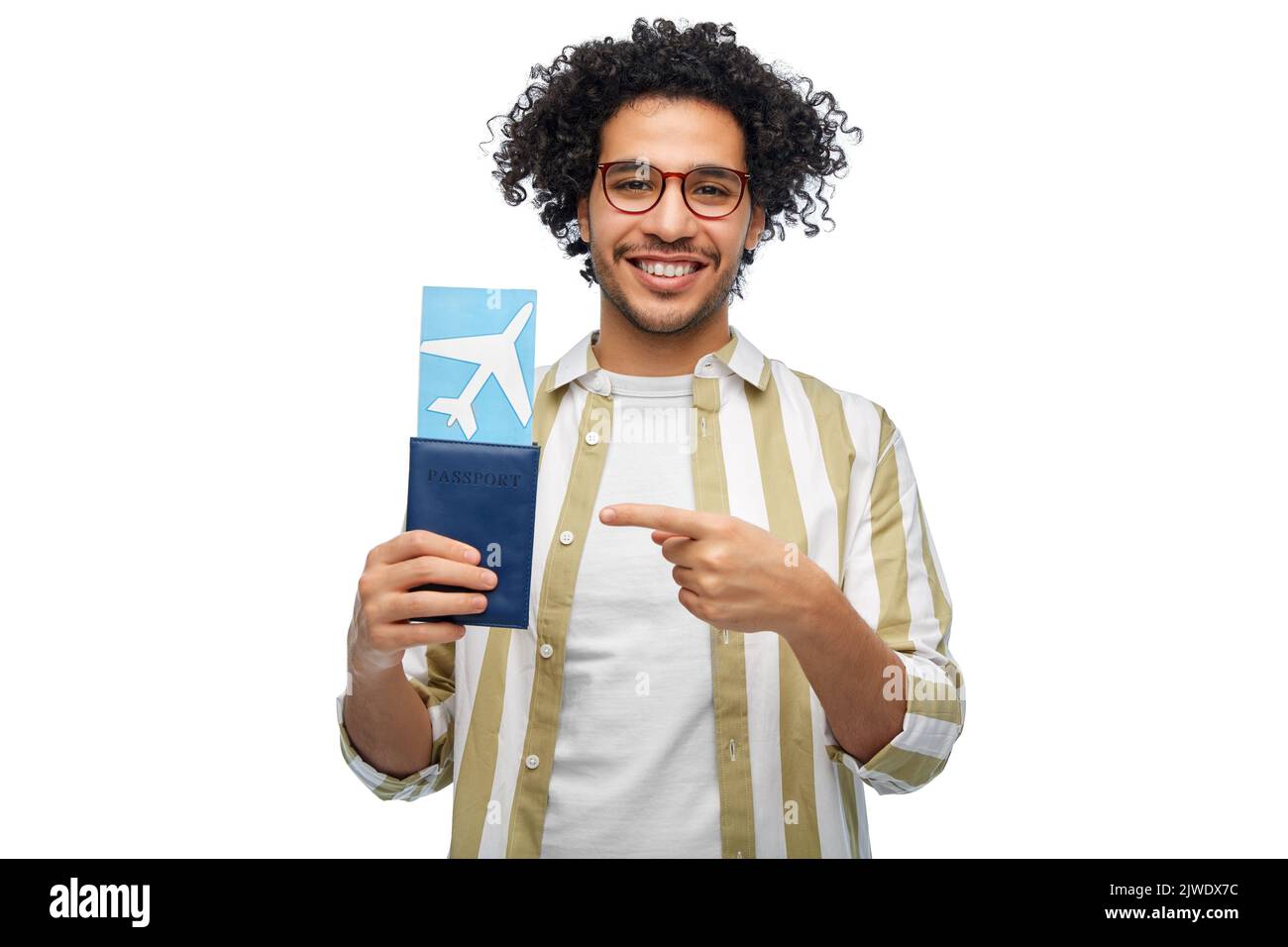 Man holding boarding pass ticket hi-res stock photography and images ...