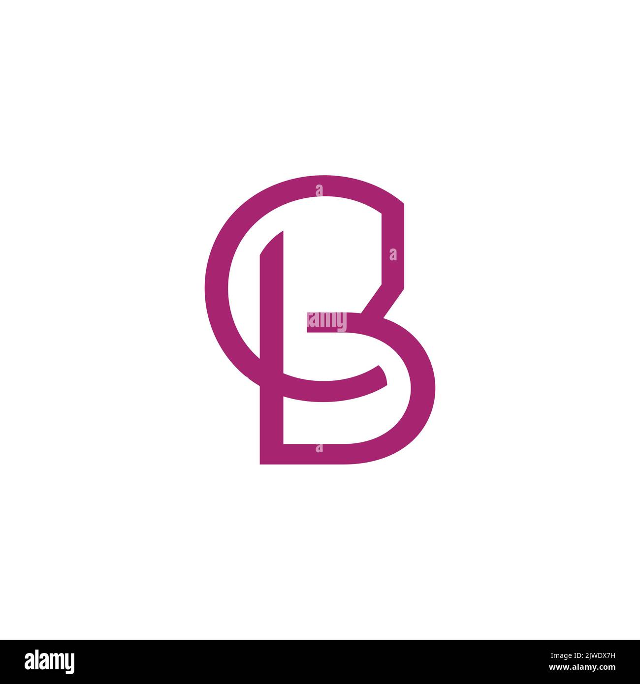 letter cb purple line logo vector Stock Vector Image & Art - Alamy