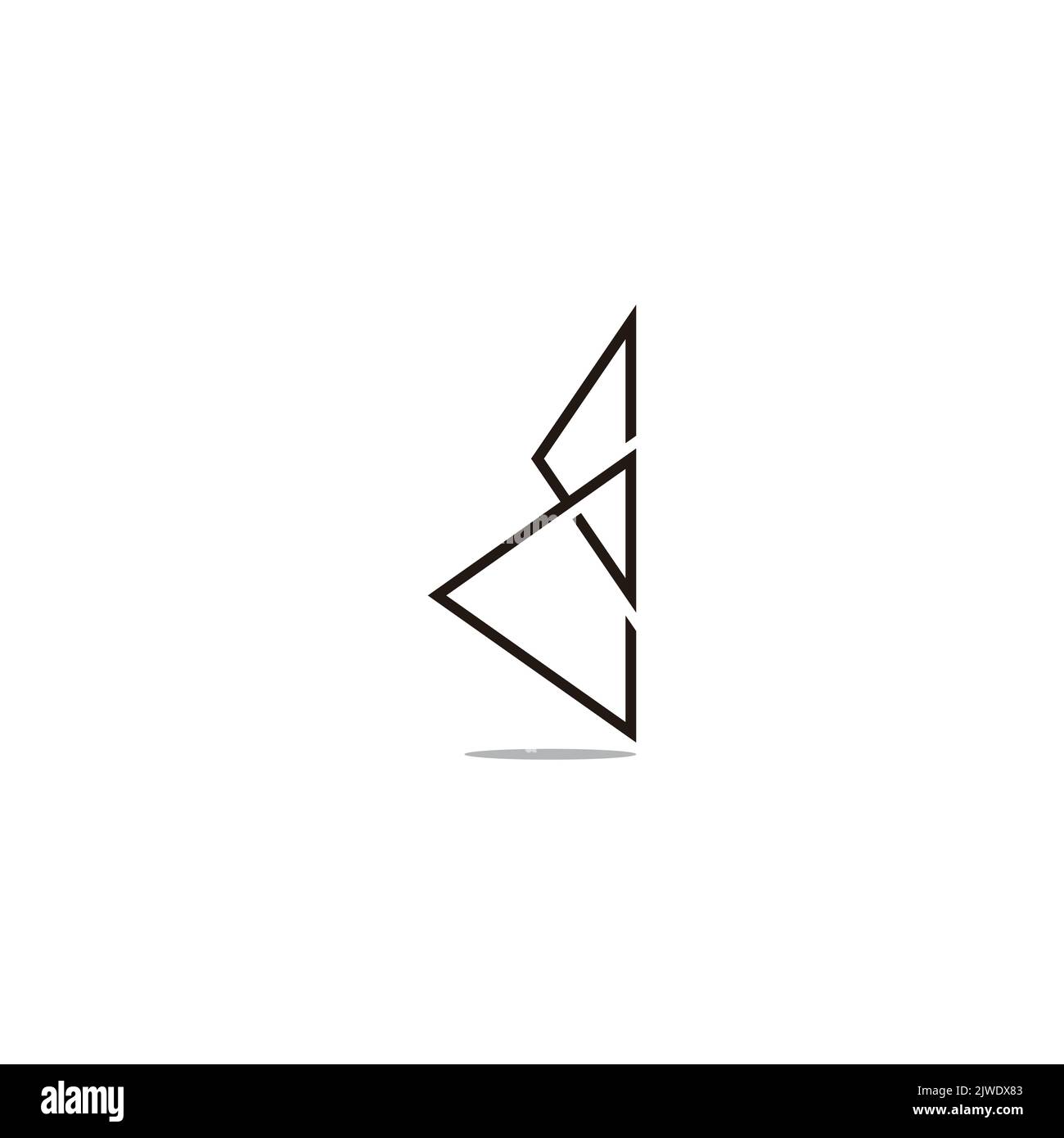 letter dc thin line triangle logo vector Stock Vector Image & Art - Alamy