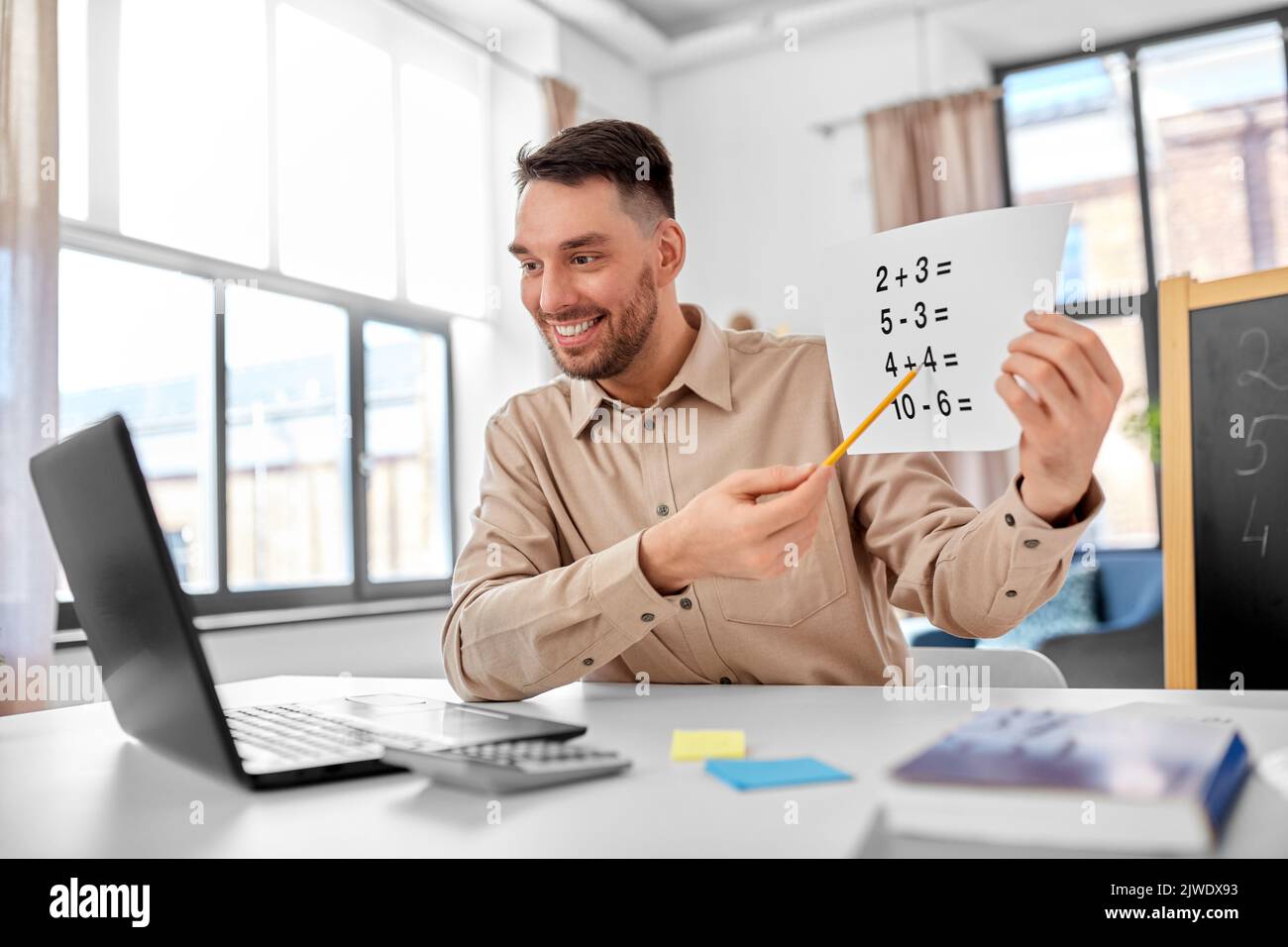 Elementary math class addition hi-res stock photography and images - Alamy