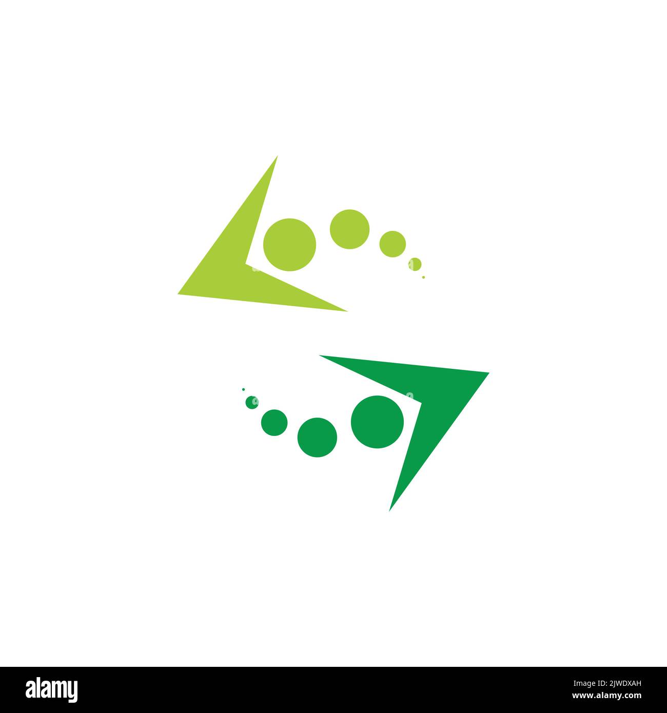 green dots recycle arrows symbol design vector Stock Vector Image & Art ...