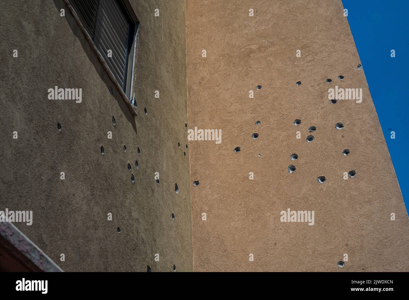 Umm Al Fahm, Israel. 05th Sep, 2022. A general view of the bullet ...