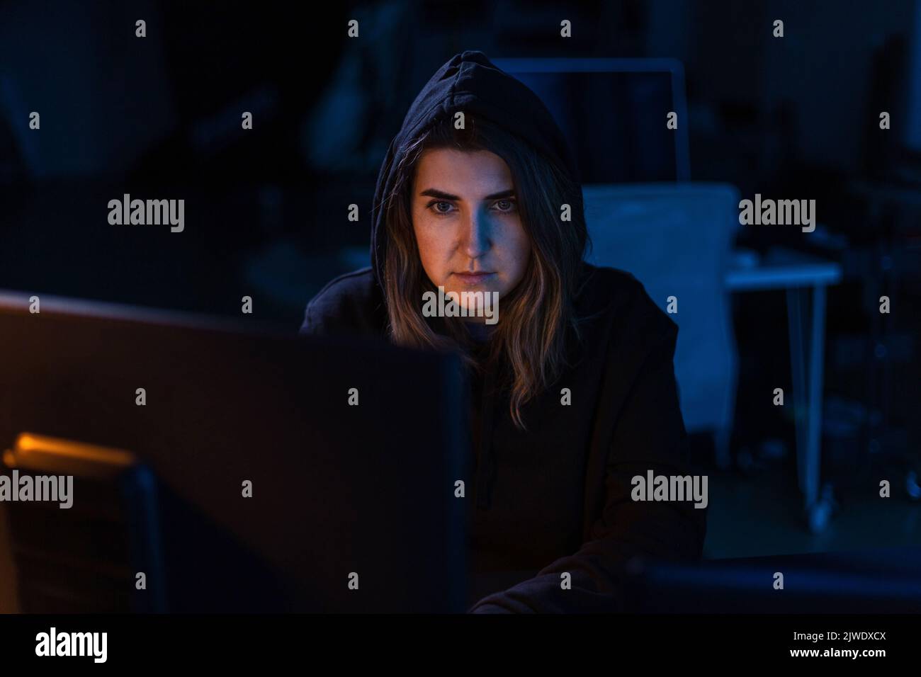 hacker using computer virus for cyber attack Stock Photo - Alamy