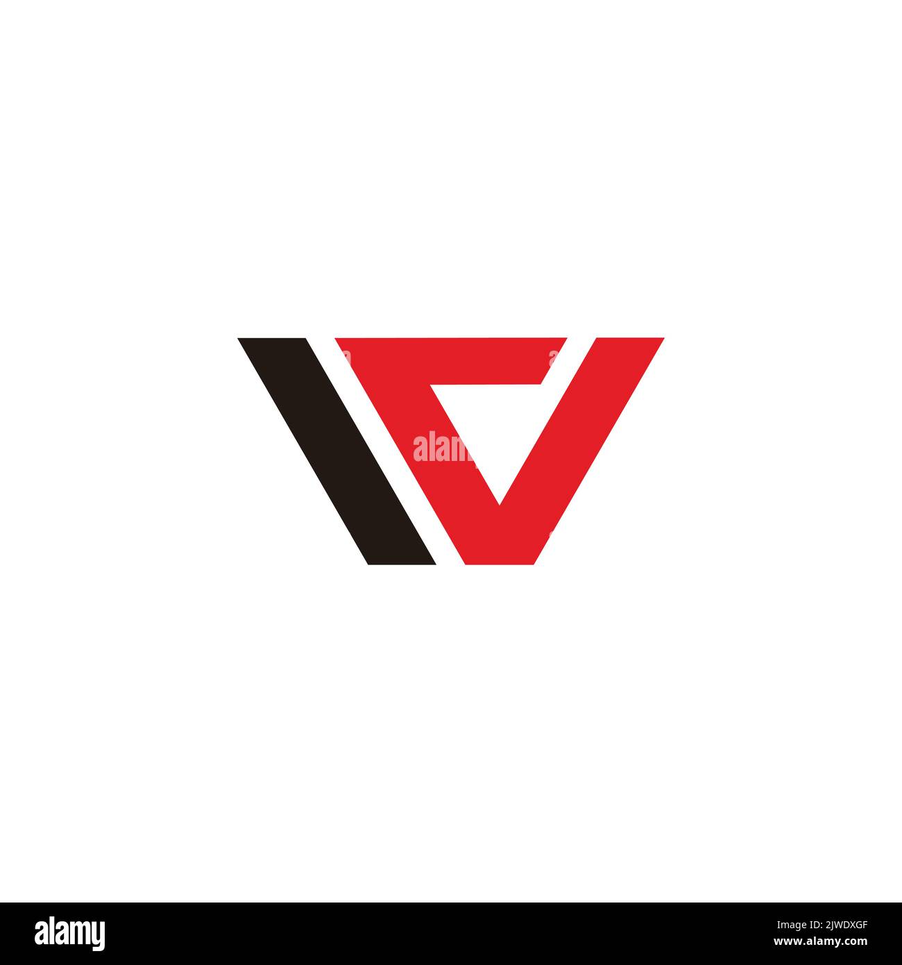 letter iv colorful geometric line logo design vector Stock Vector Image ...