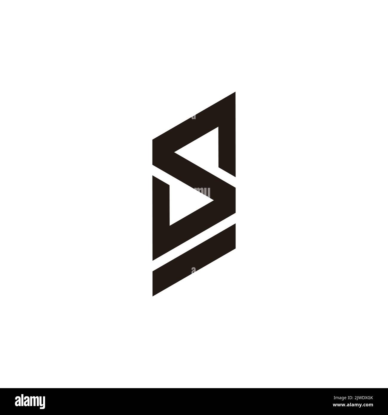 letter s dimensional geometric line logo design vector Stock Vector ...