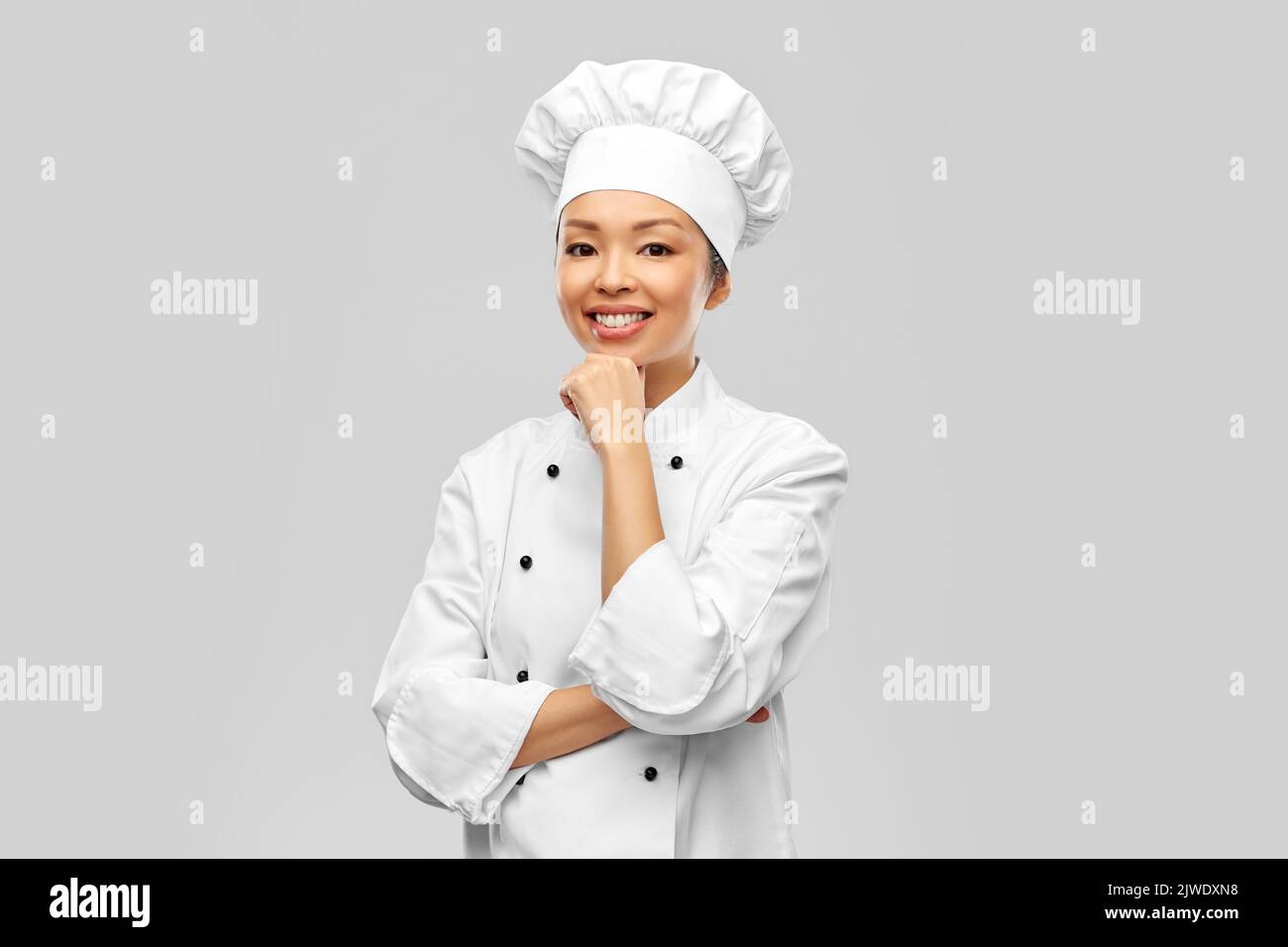 Portrait female cook in uniform hi-res stock photography and images - Alamy