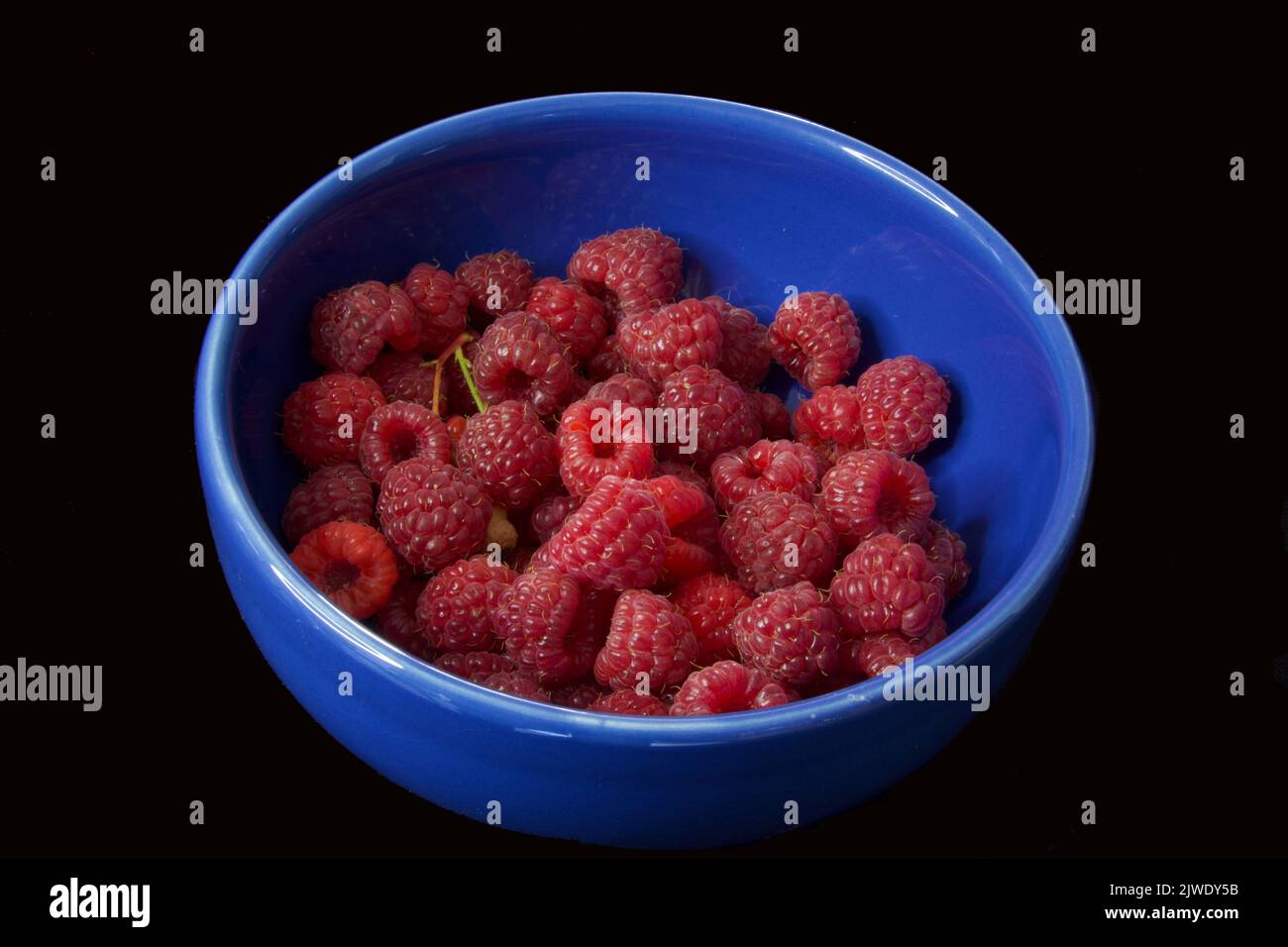 a bowl of raspberries picked straight from the garden Stock Photo - Alamy