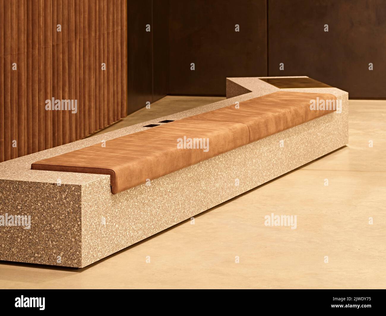 Lounge with stone bench. 50 Eastbourne Terrace, London, United Kingdom ...