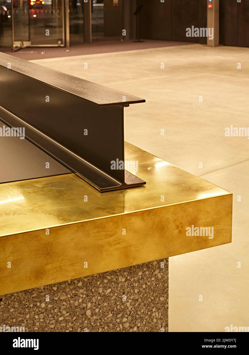 Detail of ground floor reception desk. 50 Eastbourne Terrace, London ...