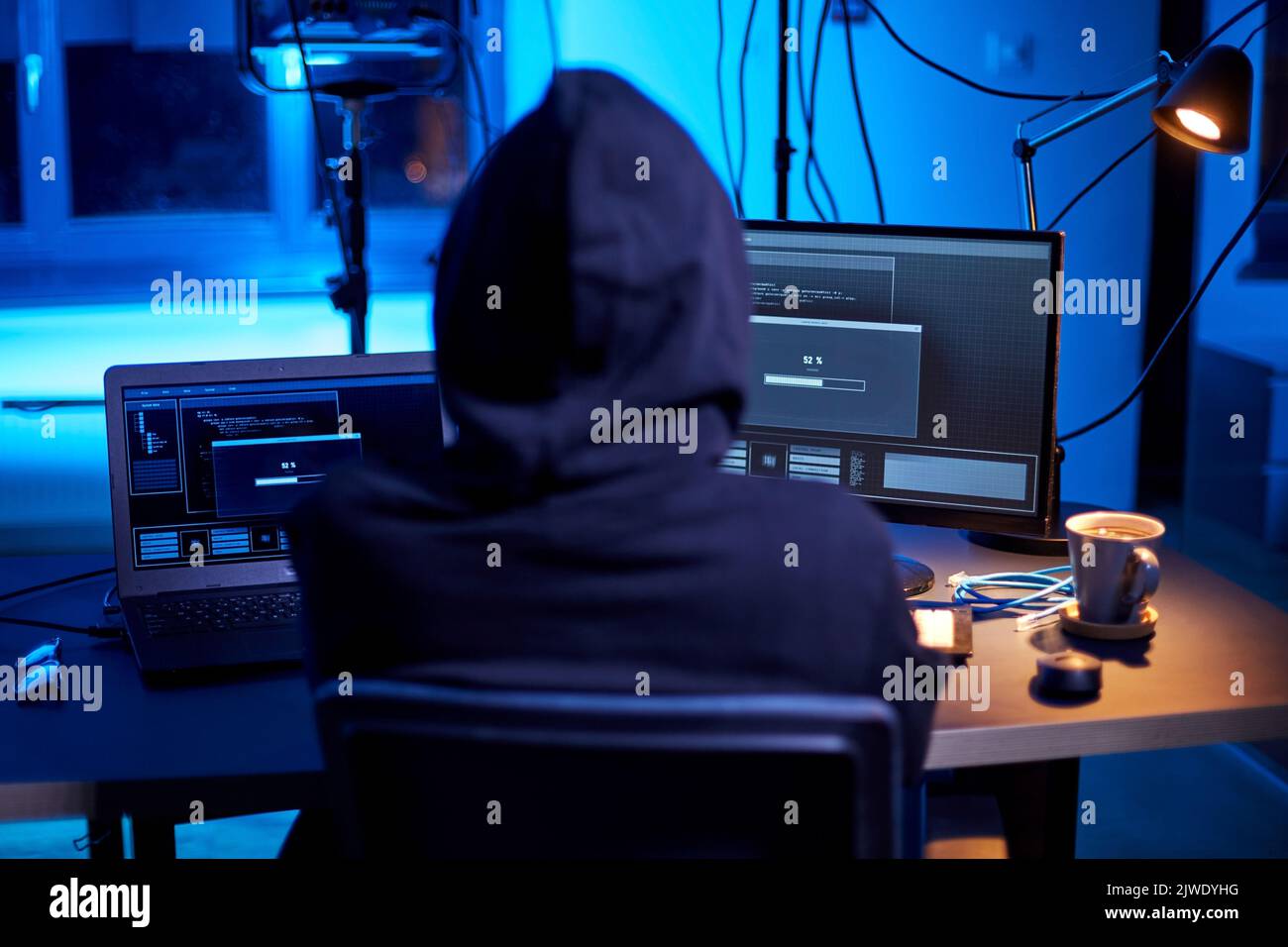 hacker using computer virus for cyber attack Stock Photo - Alamy