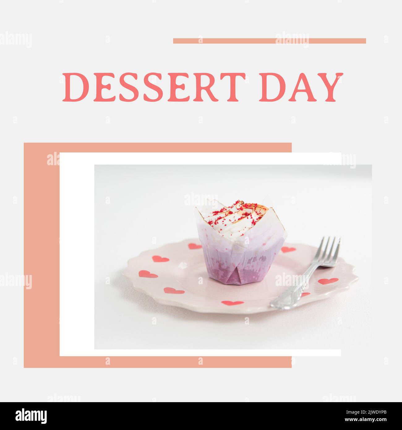 Composite of dessert day and enjoy a dessert text with dessert wrapped ...