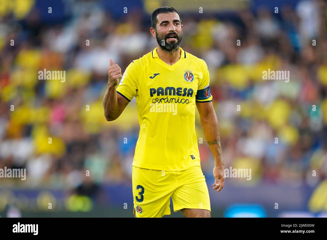 Raul Albiol of Villarreal CF during the La Liga match between ...