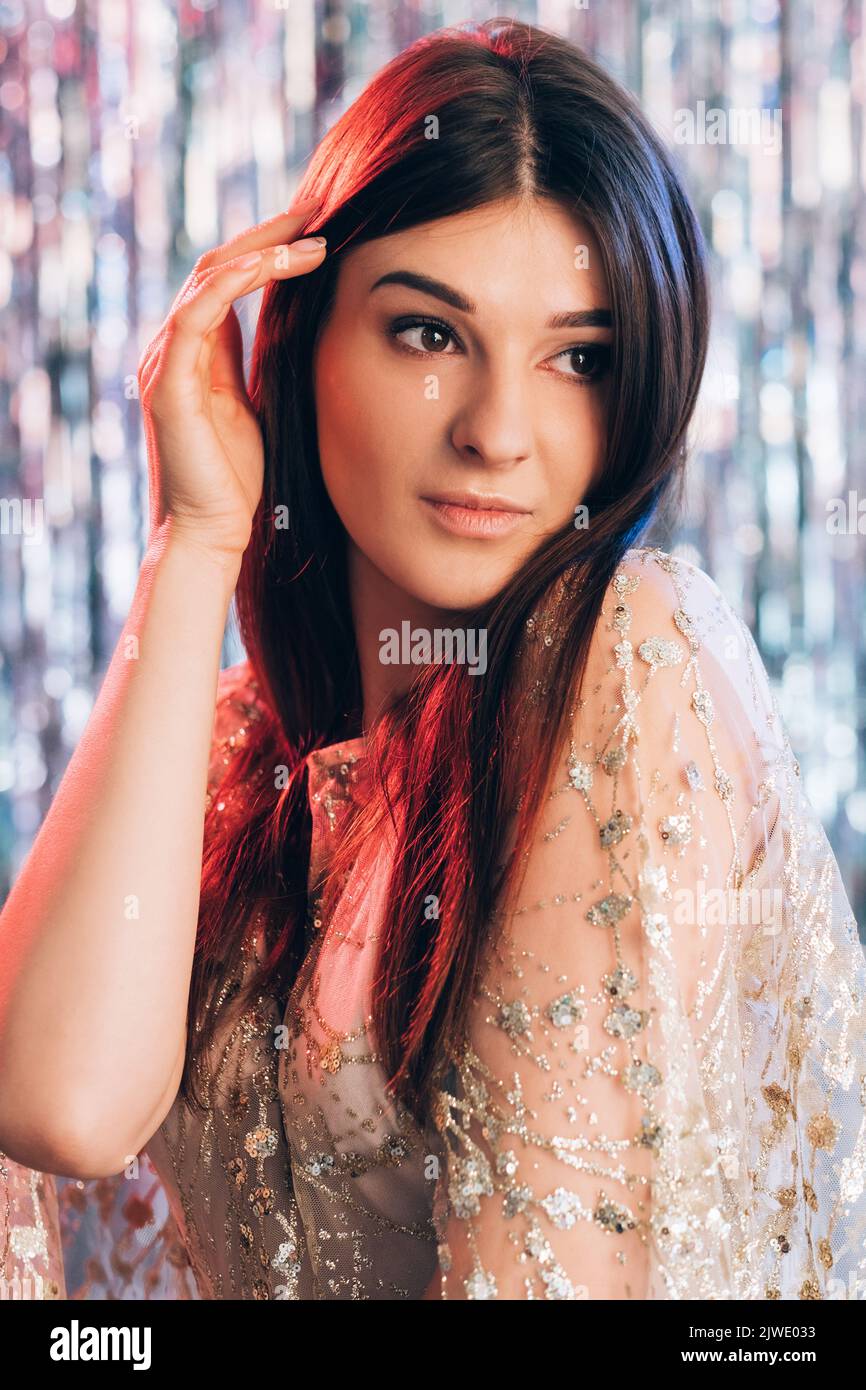 Woman glossy hair hi-res stock photography and images - Alamy